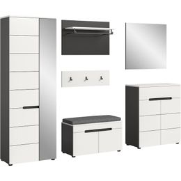 Home Affaire Garderoben-Set &raquo;REHAT, TOPSELLER!, 6-teilig, Breite 255 cm, individuell erweiterbar&laquo; Set, Schrank, Sitzbank, Sitzkissen, Paneel, 