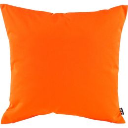 HOCK Dekokissen &raquo;Classic Uni&laquo; Outdoor geeignet, Kissenh&uuml;lle mit F&uuml;llung, 1 St&uuml;ck orange Polyacryl B/L: 60cm x 60cm, 1 Stk.