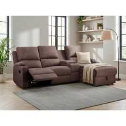 OTTO home Ecksofa &raquo;NAPORI Microfaser, Multimediasofa, 3er Kinosessel XXL, L-Form&laquo; Kinosofa, manuelle o. elektr. Relaxfunktion, Staufach, 