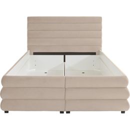 LeGer Home by Lena Gercke Polsterbett &raquo;Maylis&laquo; wahlweise mit und ohne Matratze und Lattenrost, auch in 200cm Breite beige 100% Polyester Liegefl&auml;che 