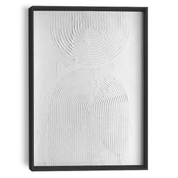 Reinders Wandbild &raquo;Reliefb&ouml;gen&laquo; Wohnzimmer - Schwarz-Wei&szlig; - MDF - Abstrakt - 30x40 cm schwarz-wei&szlig; B/H/T: 30cm x 40cm x 3cm