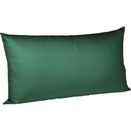 Fleuresse Kissenbezug &raquo;Colours Mako Satin, 100% Baumwolle, mit Rei&szlig;verschluss&laquo; Mako Satin, gl&auml;nzend, glatt, Premium Qualit&auml;t gr&uuml;n Mako-Satin, 