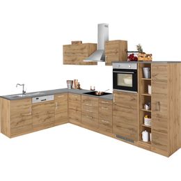 KOCHSTATION Winkelk&uuml;che &raquo;KS-Colmar&laquo; ohne E-Ger&auml;te, Stellbreite 210/330 cm braun B/H/T: 210cm x 330cm