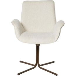 Jahnke Schalenstuhl &raquo;POLE TWIST&laquo; () Drehbar, gepolstert, mit Armlehnen, Metallgestell, B:65xT:63xH:85 cm wei&szlig; Polyester B/H/T: 65cm x 85cm x 63cm