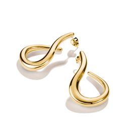 Thomas Sabo Damen Thomas Sabo Paar Creolen &raquo;Fein geschwungene Creolen gelbgoldfarben&laquo; Metall