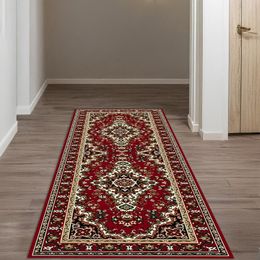 OTTO home Teppich &raquo;Oriental, Made in Belgium&laquo; rechteckig 7 mm H&ouml;he Orient-Optik, mit Bord&uuml;re, Teppich, Kurzflor, Weich, Kundenliebling rot Kunstfaser 