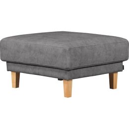 OTTO home Polsterhocker &raquo;TRIPLO passend zur Serie, Ma&szlig;e B/T/H: 82/72/46 cm&laquo; mit Wellenunterfederung, in hochwertiger Verarbeitung grau 100% Polyester 
