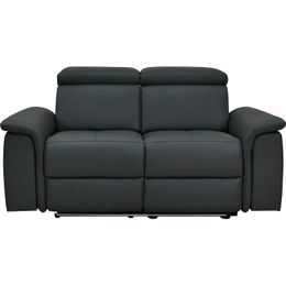OTTO home 2-Sitzer &raquo;Pareli 172cm, manuelle u. elektr. Relaxfunktion&laquo; USB, Kopfteil-Verstellung, LED, in Echtleder, Kunstleder, Web grau Echtleder/