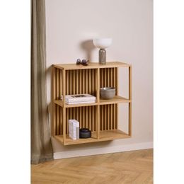 ACTONA GROUP Wandregal &raquo;Wellington, Regal&laquo; Wandregal, mit B&ouml;den, Eiche, Wandmontage braun Furnier, MDF B/H/T: 67cm x 69cm x 31cm