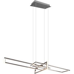 Trio Leuchten LED Pendelleuchte &raquo;ALICA&laquo; LED-Modul 1 Stk. Warmwei&szlig; mit Switch Dimmer, &uuml;ber Wandschalter dimmbar, Abh&auml;ngung 150 cm grau 1, H: 150cm, 1 
