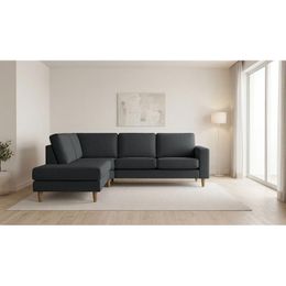 OTTO home Ecksofa &raquo;Tvinno&laquo; im skandinavischen Stil, L-Form, mit Massivholzf&uuml;&szlig;en, Breite 230 cm grau 100% polyester B/H/T: 230cm x 87cm x 218cm, 