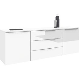 borchardt M&ouml;bel borchardt M&ouml;bel Sideboard &raquo;Oliva, h&auml;ngend oder stehend mit Metallgriffen&laquo; Breite 166 oder 200cm, 2 T&uuml;ren 3 Schubf&auml;cher wei&szlig; Spanplatte B/H/T: 166cm x 