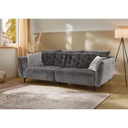 Jockenh&ouml;fer Big-Sofa &raquo;Spa, B: 251 cm&laquo; im Retrolook mit 7 Kissen grau Korpus: 100% Polyester;Kissen: 100% Polyacryl B/H/T: 251cm x 110cm, Chenille