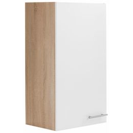 Optifit H&auml;ngeschrank &raquo;Kalmar&laquo; wei&szlig; Eiche-hell s&auml;gerau, B/H/T: 50cm x 90cm x 35cm, T&uuml;ren: 1 Stk.