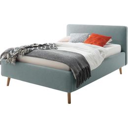 Meise M&ouml;bel meise.m&ouml;bel Polsterbett &raquo;Mattis&laquo; Topseller, wahlweise mit Bettkasten blau Bezug Bett: Strukturstoff (100% Polyester) Liegefl&auml;che L&auml;nge B: 200cm x 