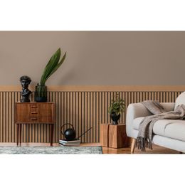 Livingwalls living walls Vliestapete &raquo;Wallpanel Tapete Wandpaneele Mustertapete Holzpaneele Natur&laquo; matt strukturiert Vliestapete Holz-Optik f&uuml;r Schlafzimmer K&uuml;che