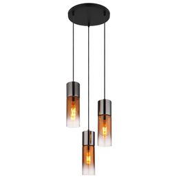 Globo LIGHTING H&auml;ngeleuchte &raquo;ANNIKA&laquo; E27 1 Stk. H&auml;ngelampe Esszimmer-Leuchte Esstischleuchte Wohnzimmer schwarz &Oslash; 34cm H: 150cm, 1 Stk.
