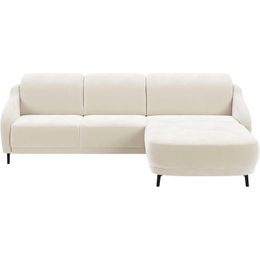 Sit & More sit&more Ecksofa &raquo;Blues L-Form&laquo; wahlweise mit Klapptisch und USB beige 100% Polyester B/H/T: 271cm x 93cm x 191cm, Luxus-Microfaser ALTARA NUBUCK , 