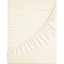 CASATEX Spannbettlaken &raquo;Jersey-Elasthan&laquo; mit Elasthan beige Jersey, Obermaterial: 96% Baumwolle, 4% Elasthan 1 Stk., Jersey, 140-160x200-220 25cm