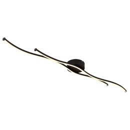 Globo LIGHTING LED Deckenleuchte &raquo;BOYD&laquo; LED-Modul Warmwei&szlig; Deckenlampe/Kunststoff opal/3000K/schwarz/Wohnzimmer/Schlafzimmer schwarz Einheitsgr&ouml;&szlig;e