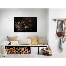 A.S. Cr&eacute;ation Leinwandbild &raquo;wildlife&laquo; Kunst Tiere 1 Stk. tlg. Keilrahmen Bild Blumen Floral Rosen Leinwand-Bild Wohnzimmer modern bunt Holz, Stahl B/H/T: 90cm x 