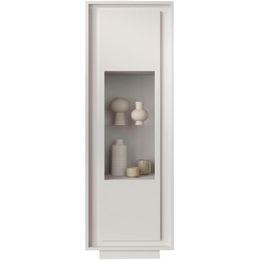 Home Affaire Vitrine &raquo;Sky, B/H 67/197 cm, Vitrinenschrank/Standvitrine/Glasvitrine, 1 T&uuml;r&laquo; Softclosing, Korpus & Front 22 mm stark, Rahmen-Optik wei&szlig; 