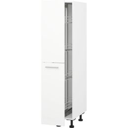 KOCHSTATION Apothekerschrank &raquo;"KS-Scafa"&laquo; Breite 30 cm, mit 4 Einlegek&ouml;rben wei&szlig; wei&szlig;, B/H/T: 30cm x 150cm x 56cm
