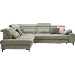 set one by Musterring Ecksofa &raquo;SO 3400 Sitzh&ouml;he 47cm oder 49cm, Sitztiefe verstellbar, B/T 317/220 cm&laquo; Kaltschaumpolsterung, Flachgewebe, whlw. mit 