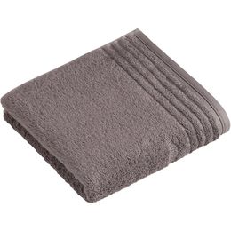 Vossen Handtuch &raquo;Vienna Style Supersoft&laquo; Supersoft Baumwolle grau Webfrottier, Baumwolle B/L: 50cmx100cm, 2 Stk., Webfrottier