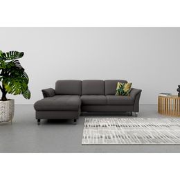Sit & More sit&more Ecksofa &raquo;Maggiore L-Form&laquo; wahlweise mit Kopfteilverstellung, Schlaffunktion und Bettkasten grau 95% Polyester, 5% Polyamid B/H/T: 258cm x 