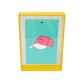 queence Bilderrahmen &raquo;Wechselrahmen gelb&laquo; f&uuml;r 1 Bilder 1 Stk. tlg. Stylischer Neon Rahmen f&uuml;r Fotos und Bilder in 10x15cm gelb Acrylglas B/H/T: 13,5cm