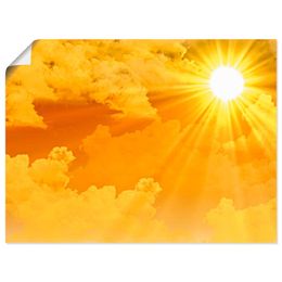 Artland Wandbild &raquo;Warme Sonnenstrahlen&laquo; Himmel 1 Stk. tlg. als Leinwandbild, Poster in verschied. Gr&ouml;&szlig;en gelb B/H/T: 80cm x 60cm, Poster Himmel Querformat, 1 