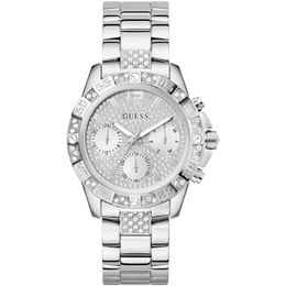 Guess Damen Multifunktionsuhr &raquo;MAJESTY&laquo; Quarzuhr, Armbanduhr, Damenuhr, Datum, Edelstahlarmband silber Einheitsgr&ouml;&szlig;e