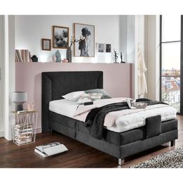 Westfalia Schlafkomfort Boxbett mit Motor schwarz Bezug der Obermatratze: 100% Polyester, abnehmbar und waschbar bis 60&deg;C;Box und Kopfteil: Mikrovelours (100% Polyester) 
