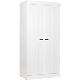 Woood Kleiderschrank &raquo;Connect FSC -Kiefernholz mit sichtbare Maserungen H195 x B94 x T53 cm&laquo; FSC Massivkiefer, Melamin-Innenraum wei&szlig; FSC -