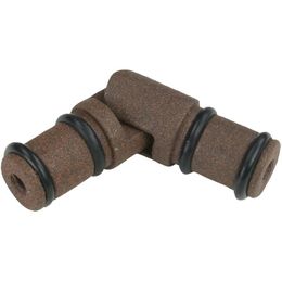 Liedeco Gardinenbefestigungen Ersatzteile &raquo;Gelenkverbinder, Eckverbinder "Esperanca" f&uuml;r 16 mm Stangen&laquo; Verbinder, Eckverbindung braun Metall B/H/L: 3,5cm, 1 