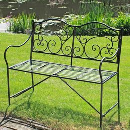 Garden Pleasure Gartenbank &raquo;Vesuv&laquo; BxTxH:106x54x93 cm schwarz Stahl B/H/T: 106cm x 93cm x 54cm