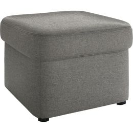 DOMO collection Polsterhocker &raquo;SARAFINA 61x61 cm, hochwertig und komfortabel&laquo; grau Microfaser PRIMABELLE (100% Polyester) / Struktur (90% Polyester; 