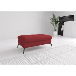 Sit & More sit&more Polsterhocker &raquo;Amica&laquo; mit Stauraum rot B/H/T: 102cm x 47cm x 69cm, NaturLEDER ,mit Stauraum