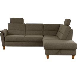 Home Affaire Ecksofa &raquo;Palmera L-Form, B: 236 cm&laquo; optional Schlaffunktion & Bettkasten, Federkern gr&uuml;n 100% Polyester;Struktur (100% Polyester);Luxus-