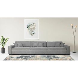 Home Affaire 3-Sitzer &raquo;Skara&laquo; Lounge-Sofa mit Federkernpolsterung, in vielen Bezugsvarianten grau 100% Polyester B/H/T: 310cm x 86cm x 100cm, Struktur