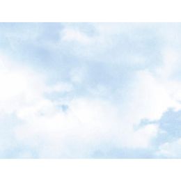 Livingwalls living walls Fototapete &raquo;The Wall&laquo; Motiv gemustert glatt Fototapete Himmel Tapete Wolken Tapeten Wohnzimmer modern Design Optik blau Vinyl, Vlies B/L: