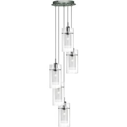 Searchlight H&auml;ngeleuchte &raquo;Duo I 5Lt Pendant&laquo; E14 1 Stk. transparent 5, &Oslash; 28cm H: 120cm, 1 Stk.