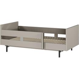 Germania Kinderbett &raquo;Tomino in 2 Ausf&uuml;hrungen&laquo; Set, 2 Stk. tlg. inkl. Umbauseiten, B/H/T 144/87/75 cm, belastbar bis 100 kg grau mit Sicherheitsset, 