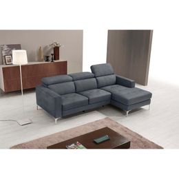 Egoitaliano Ecksofa &raquo;Matt, erstklassiger Sitzkomfort, aufwendige Detailverarbeitung, L-Form&laquo; mit verstellbaren Kopfteilen zum Relaxen grau B/H/T: 247cm x 100cm, 