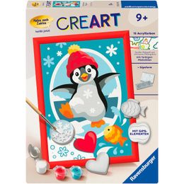 Ravensburger Malen nach Zahlen &raquo;CreArt, Fr&ouml;hlicher Pinguin - mit Gibs gie&szlig;en&laquo; Made in Europe Einheitsgr&ouml;&szlig;e