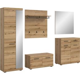 Home Affaire Garderoben-Set &raquo;SIENA, Breite 272 cm, 5-teiliges Set, individuell stellbar&laquo; Komplett-Set, best.aus: Garderobenschrank, Sitzbank, Paneel, 