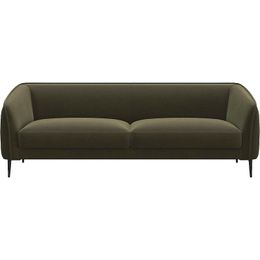 FLEXLUX 3-Sitzer &raquo;Belle Designsofa, Couch, bequem durch Kaltschaum im Sitz&laquo; Skandinavisches Design, In hochwertiger Verarbeitung gr&uuml;n 100% Polyester B