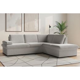 Sit & More sit&more Ecksofa &raquo;Moreno L-Form, B: 238 cm&laquo; mit Armteilverstellung, optional Schlaffunktion beige 100% Polyester B/H/T: 238cm x 82cm x 202cm, Struktur