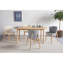 s.Oliver Esszimmerstuhl &raquo;Kailee&laquo; (Set) 2 Stk.weicher Boucl&eacute;-Bezug, ergonomisches Design, Eschenholzgestell Polyester B/H/T: 49cm x 88cm x 70cm, 2 Stk.